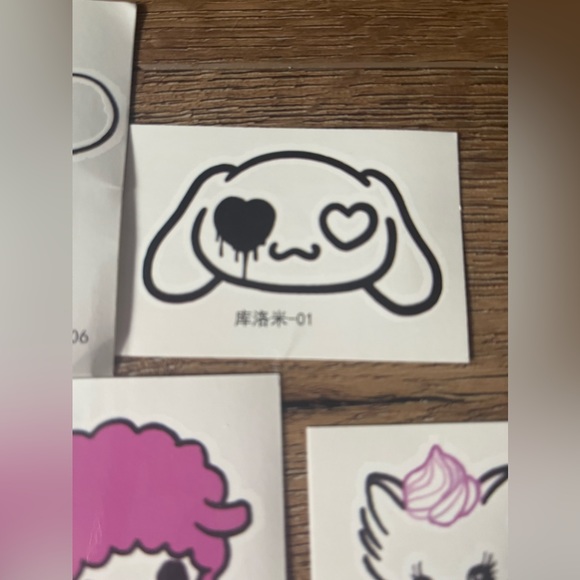 Sanrio | Accessories | Sanrionwot Goth Style Character Temporary Tattoo ...